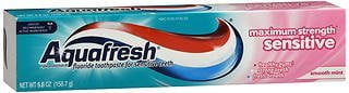Aquafresh Maximum Strength Sensitive + Gentle Whitening Toothpaste ...