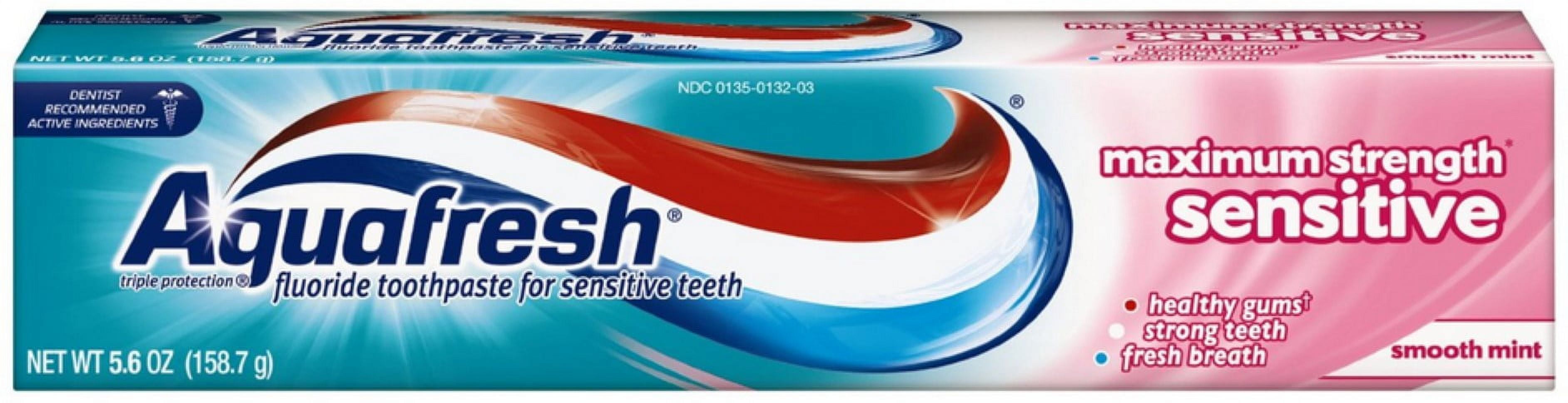 Aquafresh Sensitive + Gentle Whitening Toothpaste, Smooth Mint 5.6 oz ...