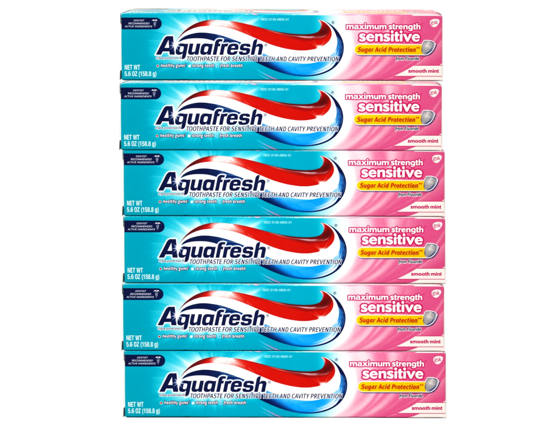 Aquafresh Maximum Strength Sensitive + Gentle Whitening Toothpaste ...