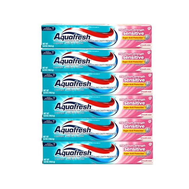 Aquafresh Maximum Strength Sensitive + Gentle Whitening Toothpaste ...
