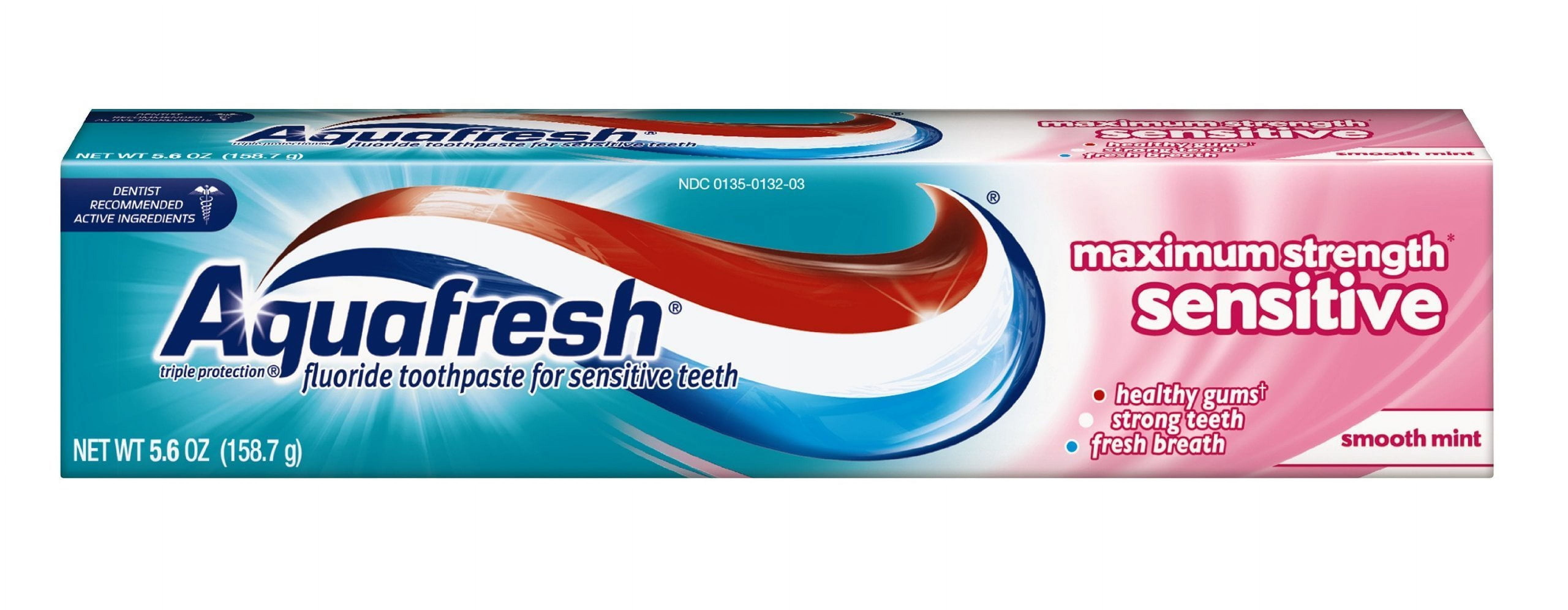 Aquafresh Maximum Strength Toothpaste for Sensitive Teeth, Smooth Mint ...