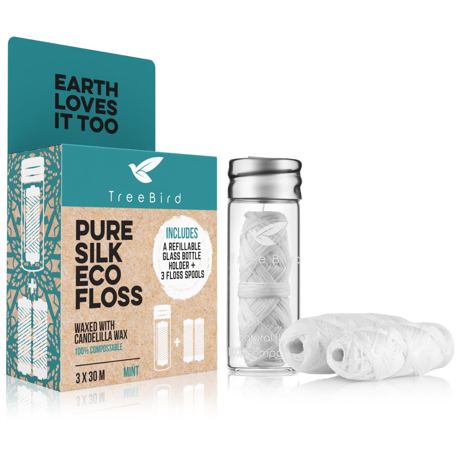 Biodegradable Dental Floss by YPF5 TreeBird | Refillable & Reusable ...