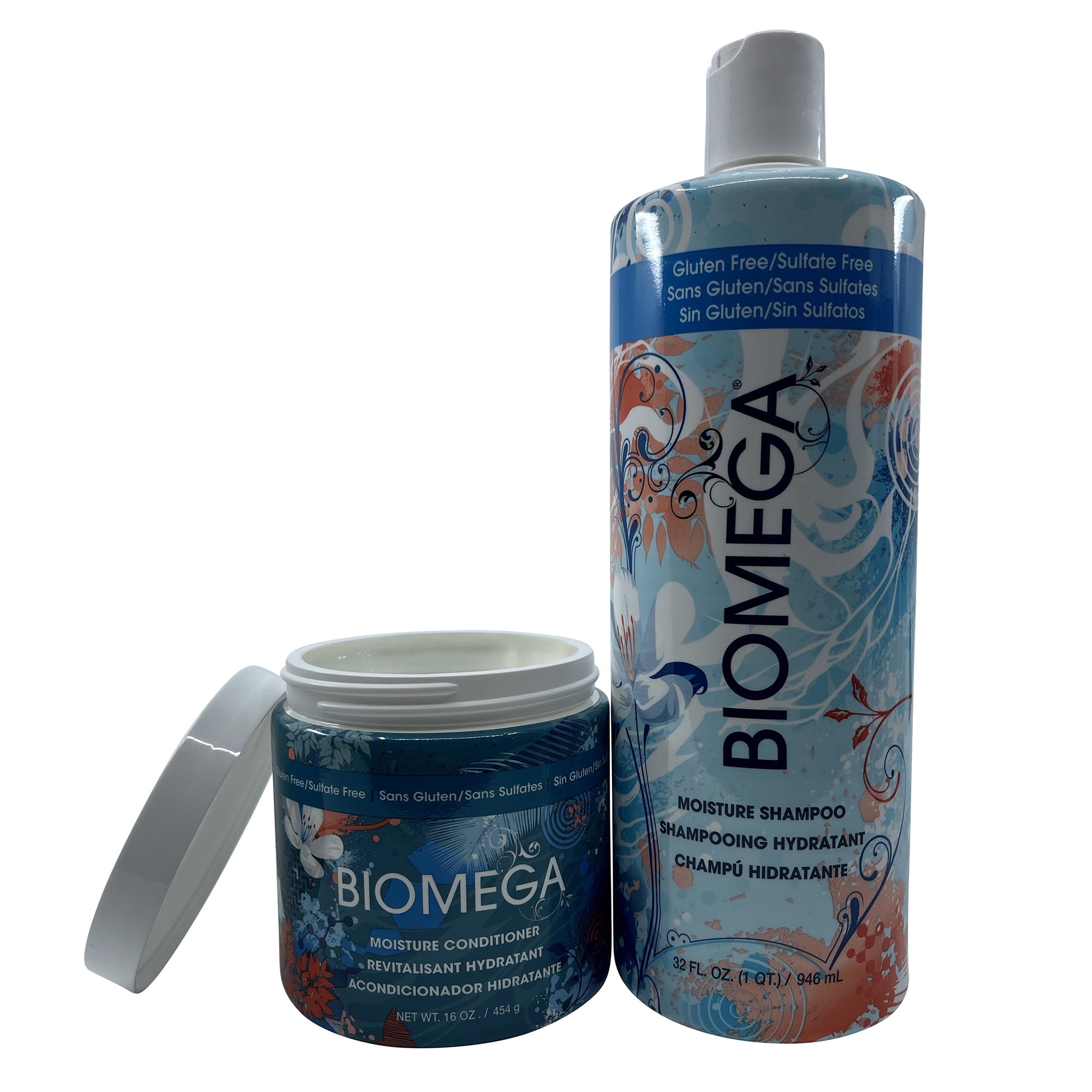Aquage Biomega Moisture Shampoo 32 oz & Moisture Conditioner 16 oz ...