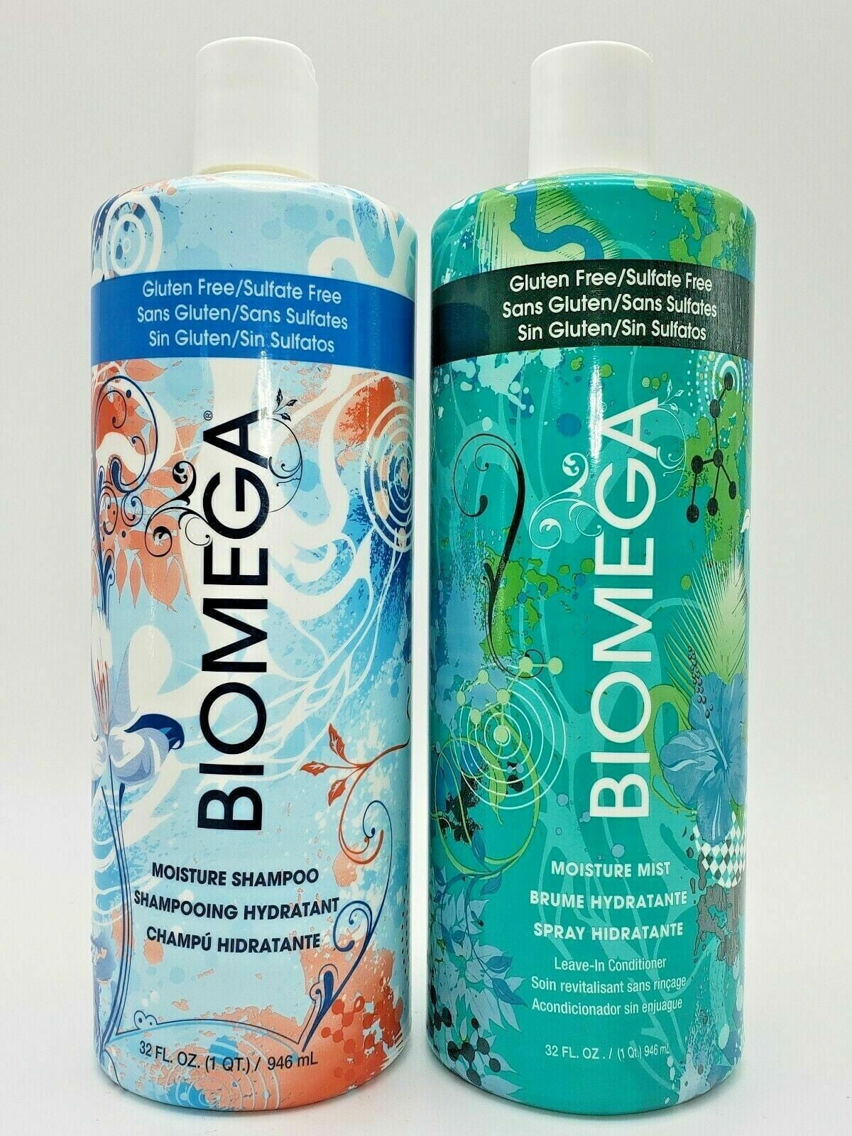 Aquage Biomega Moisture Shampoo & Conditioning Mist Conditioner 32 oz ...