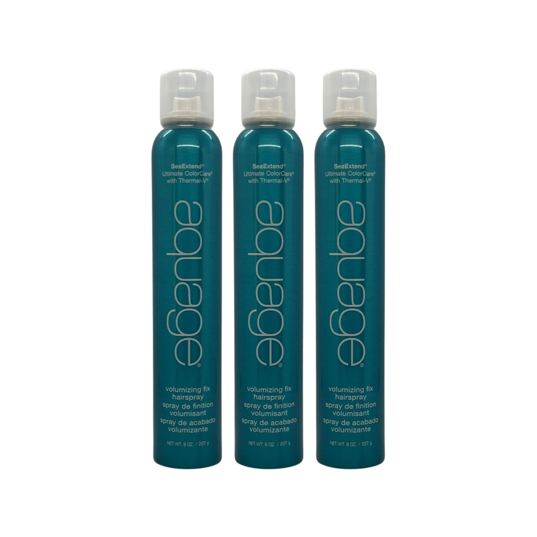Aquage SeaExtend Volumizing Fix Hairspray, 8 Oz, Pack of 3, Adds Hair ...