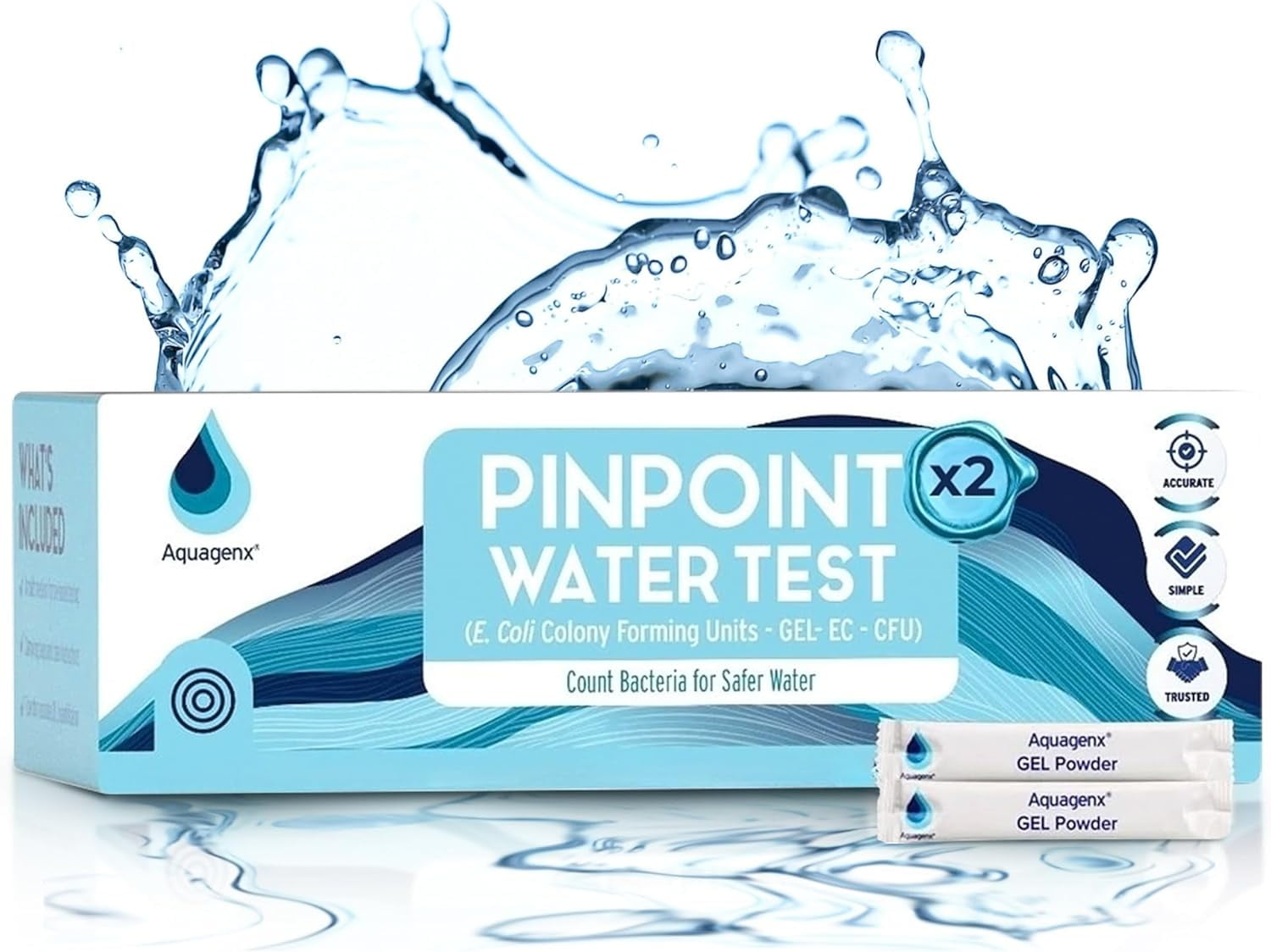 Aquagenx Pinpoint Water Test Kit - No Lab or Equipment Needed - Ideal ...