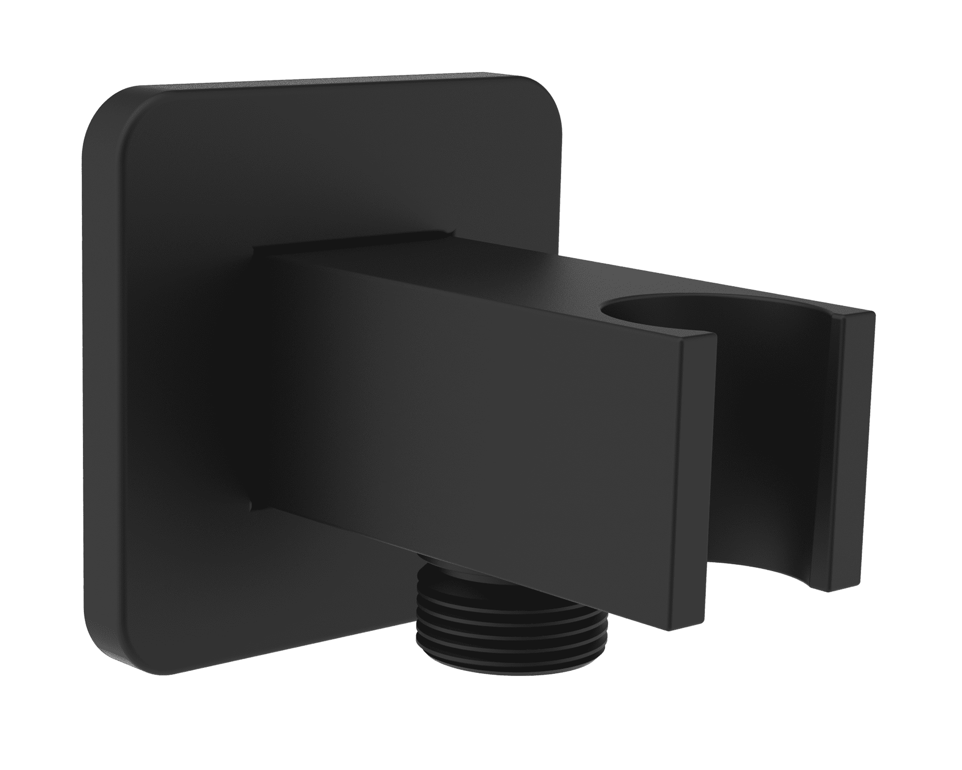 Aquaiaw Wall Supply Elbow, Solid Brass, Square, Matte Black, 1/2 NPT ...