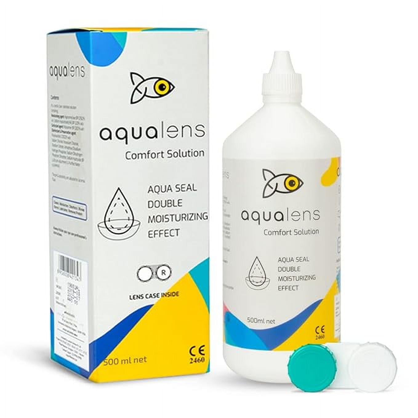 Aqualens Comfort Contact Lens Solution 500ML - Pack of 1 (Lens Cases ...