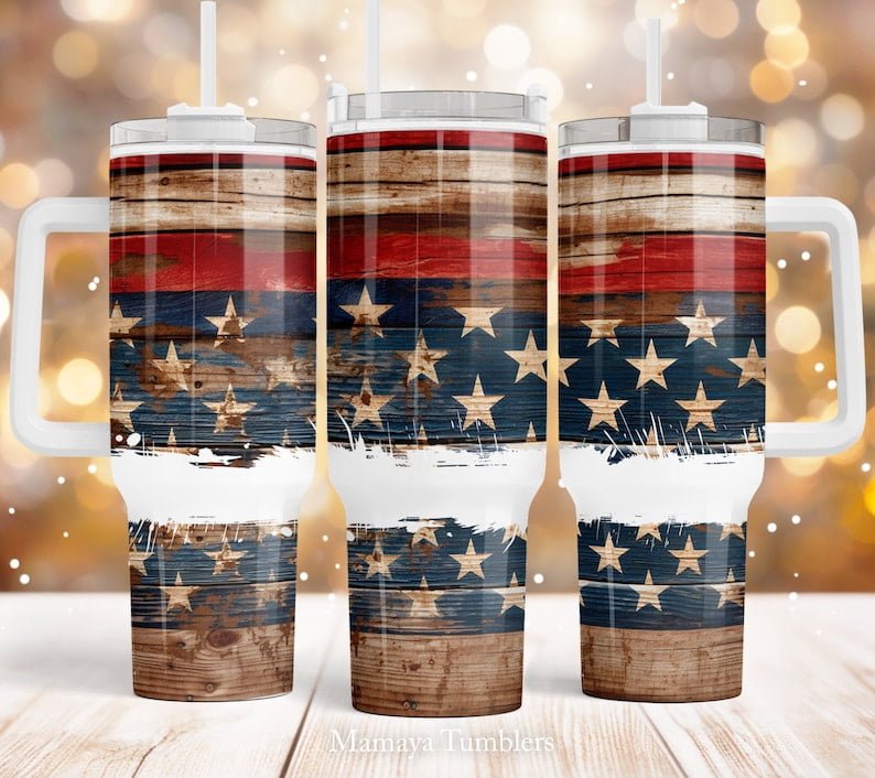 Aqualift Patriotic USA Flag Tumbler – 20oz & 40oz Insulated Stainless ...