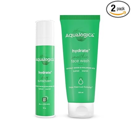 Aqualogica Hydrate & Refresh Skin Duo (Face Wash - 100g + Sunscreen ...