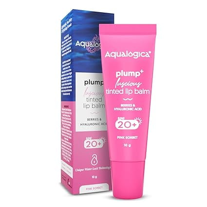 Aqualogica Pink Sorbet Plump+ Luscious Lightweight Tinted Lip Balm For ...
