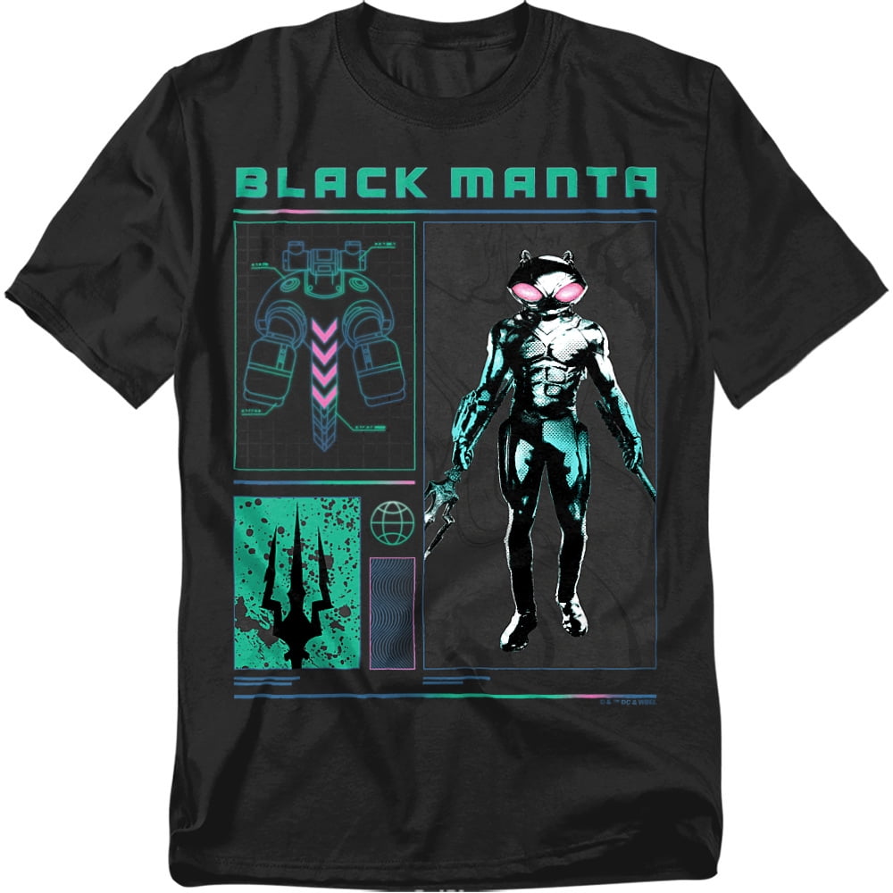 Aquaman And The Lost Kingdom T-Shirt Black Manta Stats Unisex Graphic ...