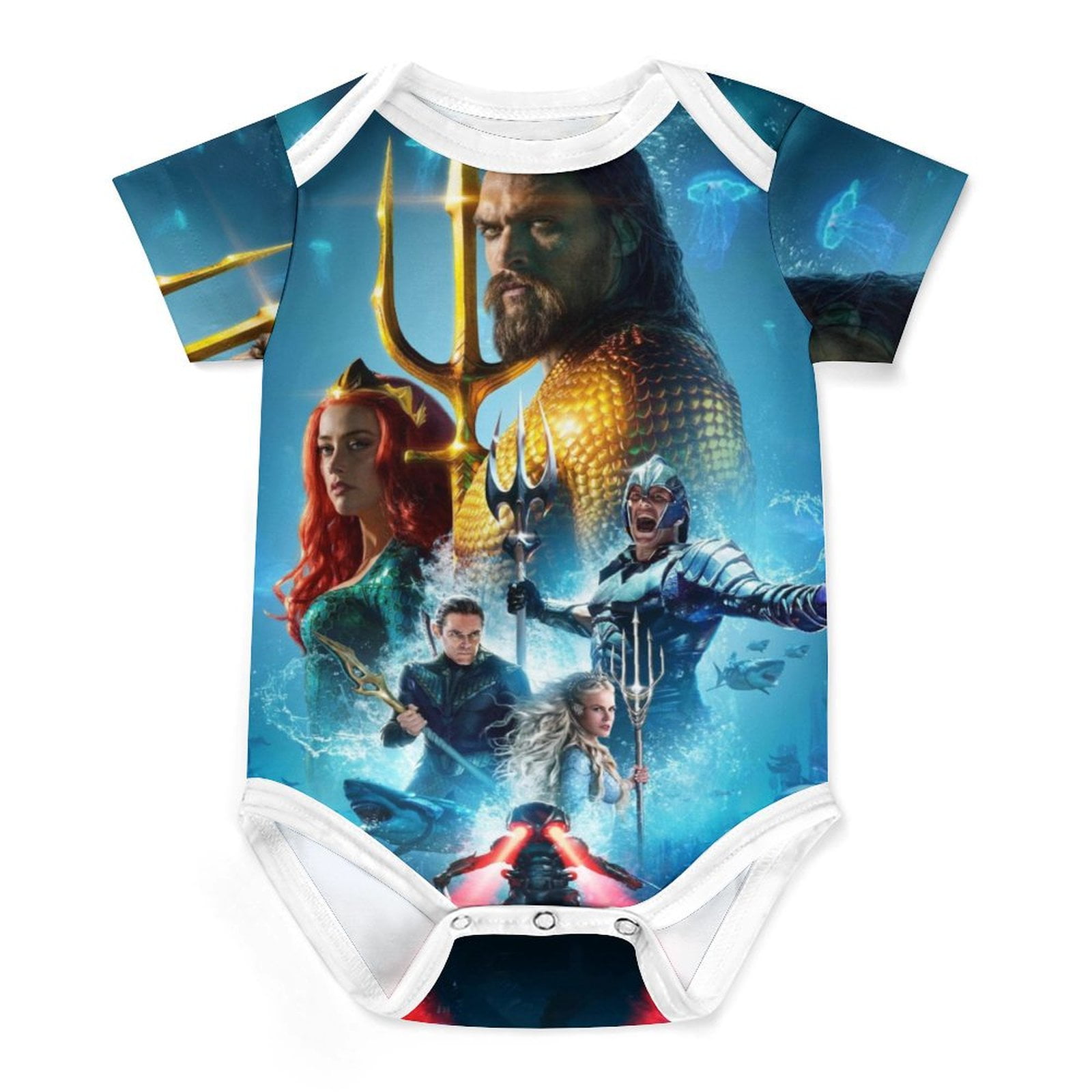 Aquaman Baby Boy Girl Short Sleeve Rompers Bodysuit One Piece Jumpsuit ...