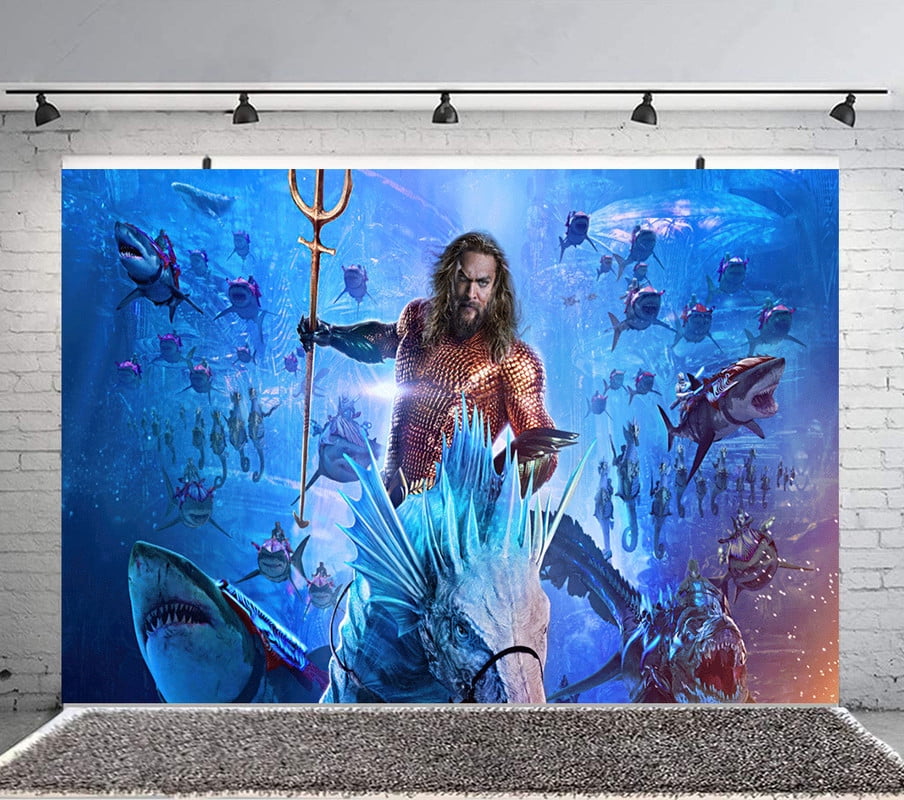 Aquaman Backdrop Banner Party Supplies Poster Movie Theme Background ...