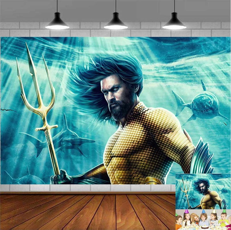 Aquaman Backdrop Banner Party Supplies Poster Movie Theme Background ...