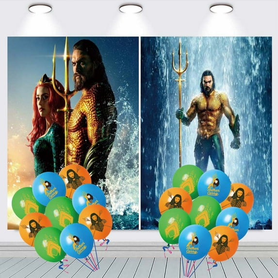 Aquaman Balloons Party Supplies Taspestry Poster Banner Backdrop ...