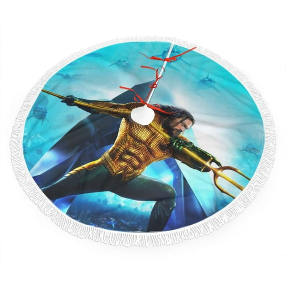 Aquaman Christmas Tree Skirt, Xmas Tree Skirts Mat 30" for Indoor ...