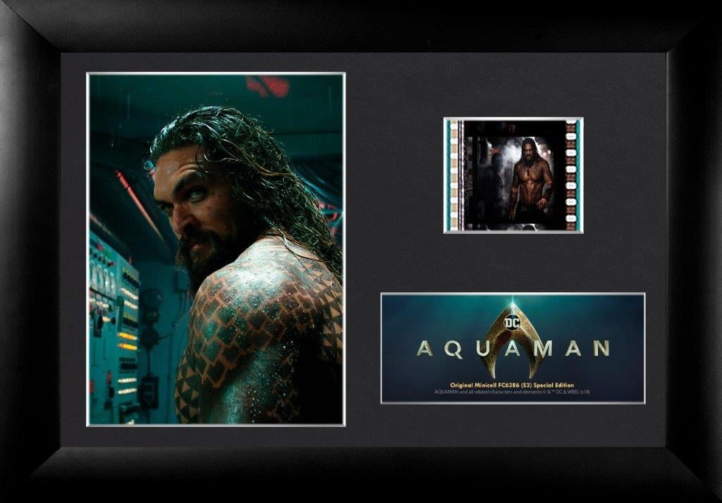 Aquaman (Jason Momoa Tattoos) Minicell FilmCells Framed Desktop ...