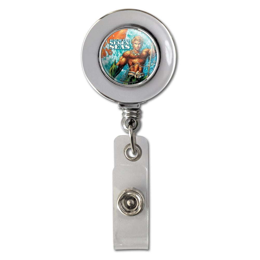 Aquaman King of The Sea Retractable Reel Chrome Badge ID Card Holder ...