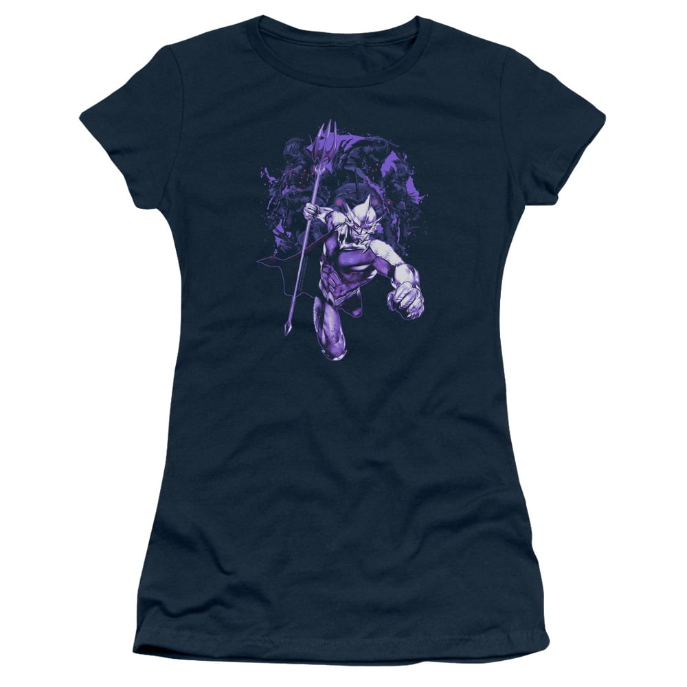 Aquaman Movie Evil Doers S/S Junior Women's T-Shirt Sheer Navy ...