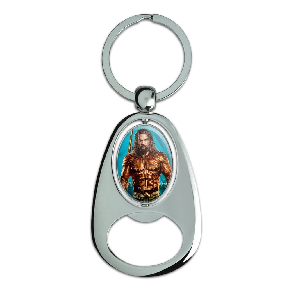 Aquaman Movie Jason Mamoa Full Costume Keychain Chrome Metal Spinning ...