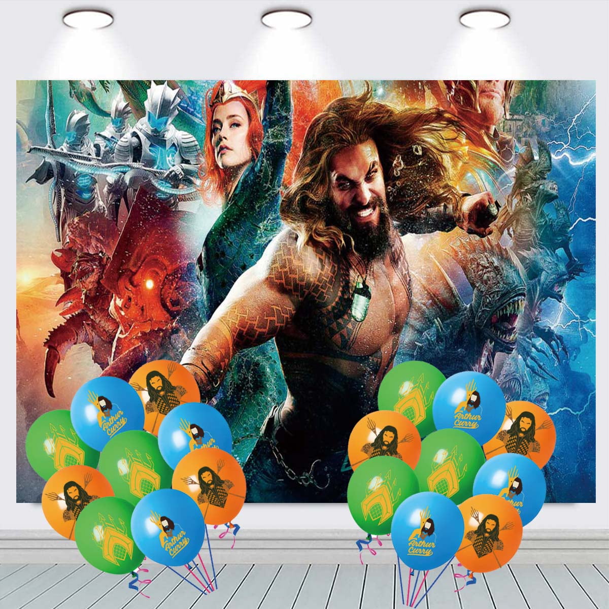Aquaman Party Decorations Balloons Taspestry Backdrop Banner Wall Decor ...
