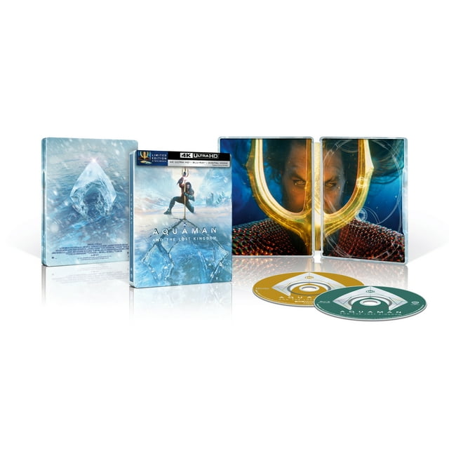 Aquaman and the Lost Kingdom (Walmart Exclusive) (Steelbook 4K Ultra HD + Blu-ray + Digital ...