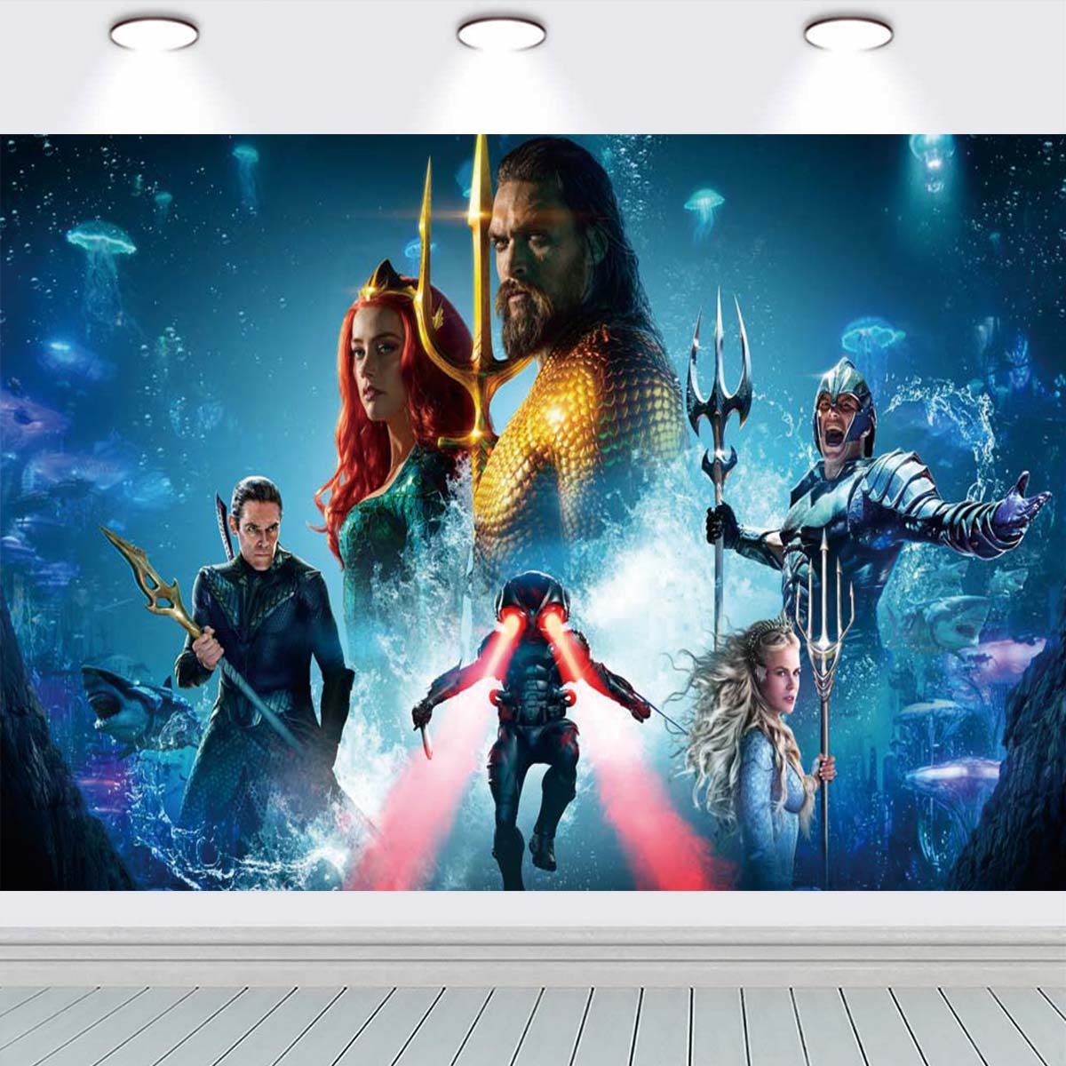 Aquaman school Poster Wall Decor Birthday Banner Backdrop Background ...