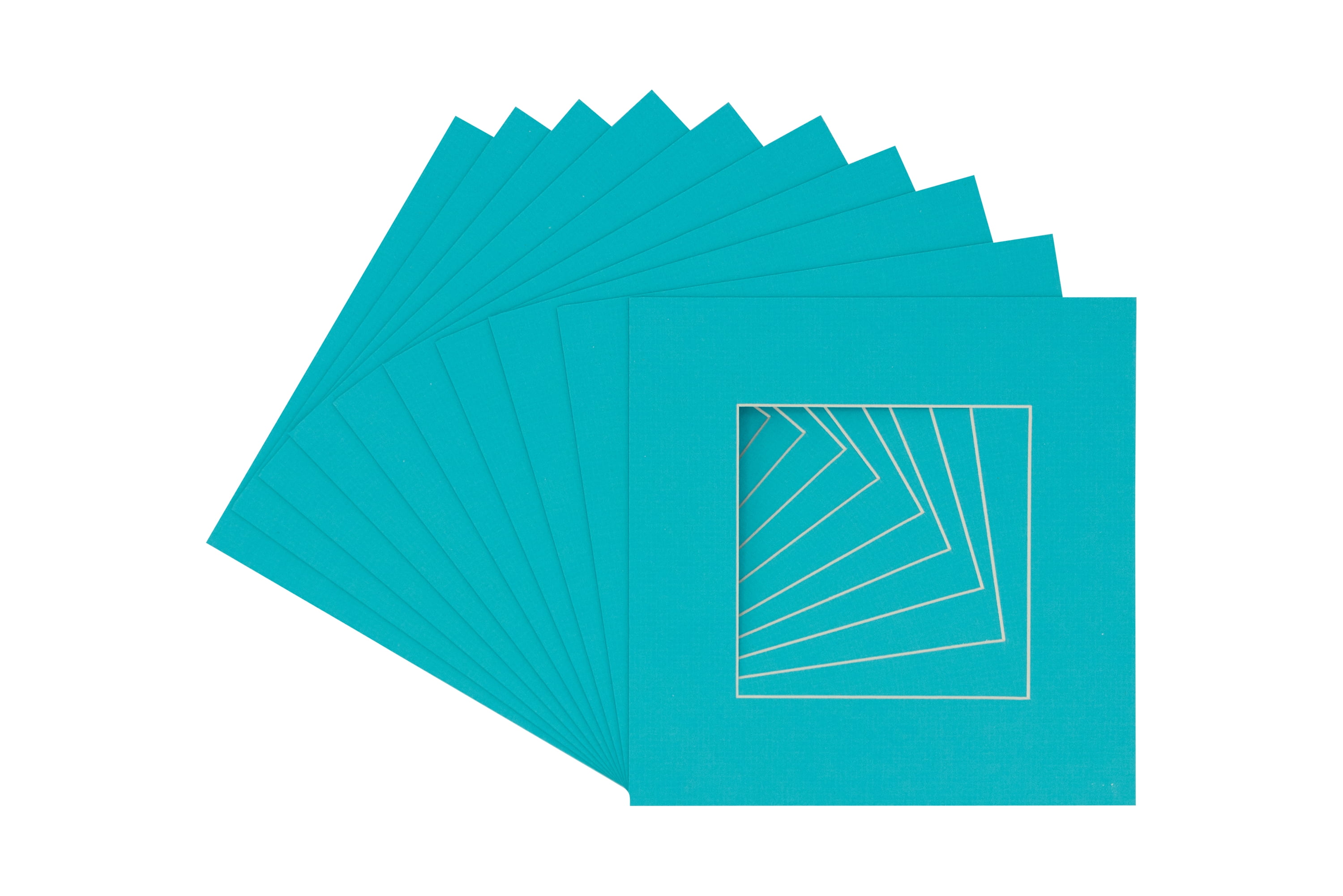 Aquamarine Acid Free 20x20 Picture Frame Mats with White Core Bevel Cut ...