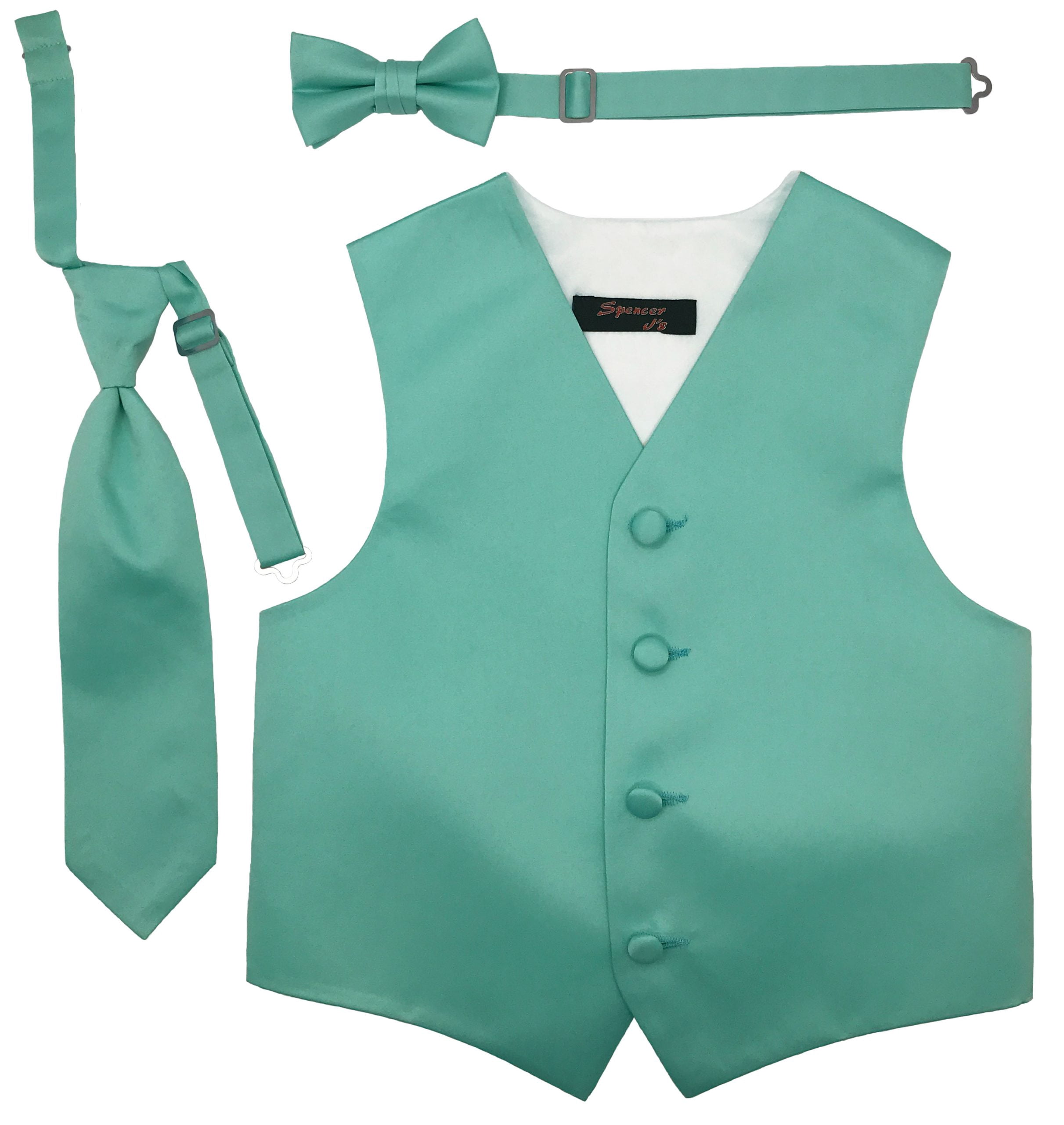 Aquamarine Boys Satin Vest Spencer J - Boys 3-4 - Walmart.com