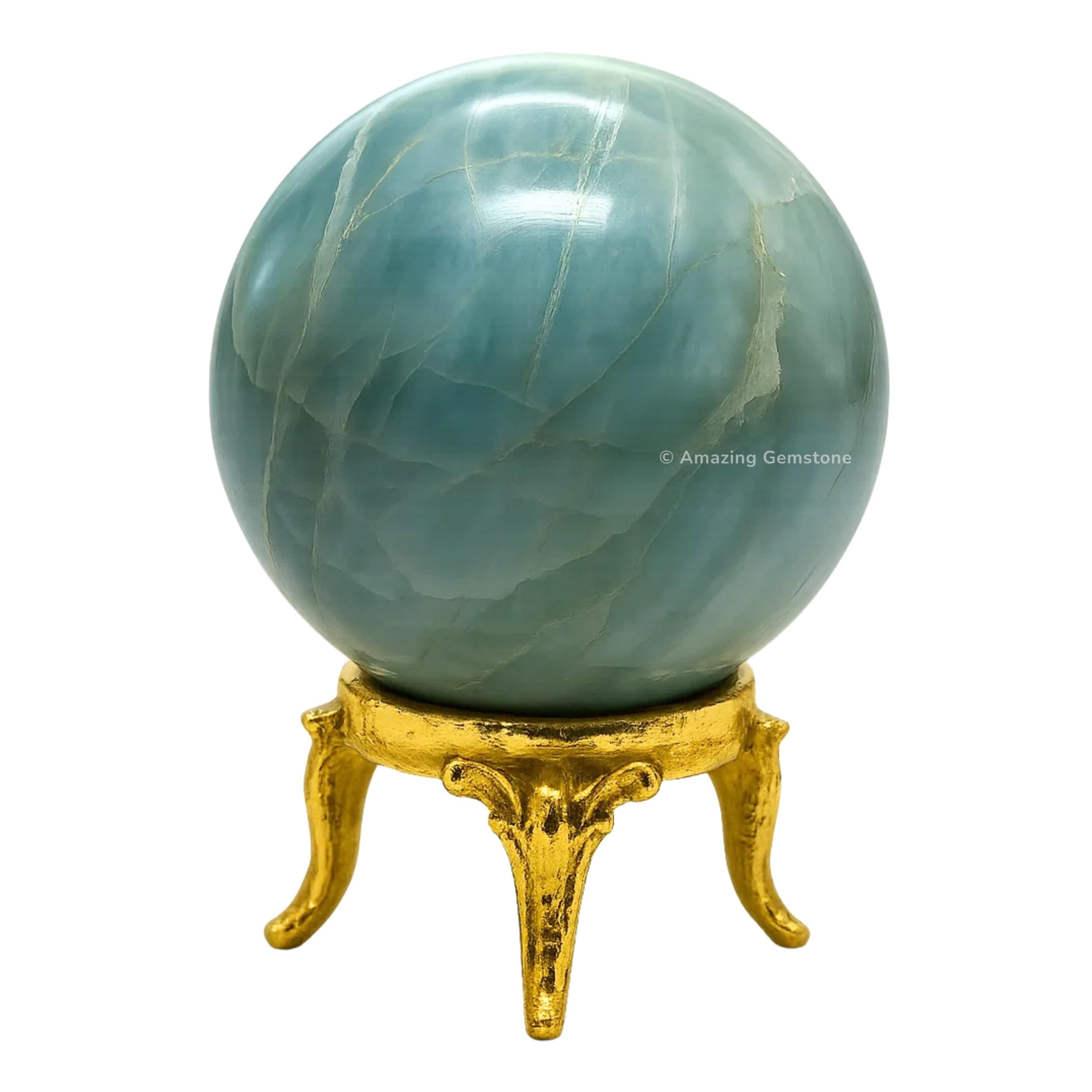 Aquamarine Crystal Ball Sphere 2" Inches - Walmart.com