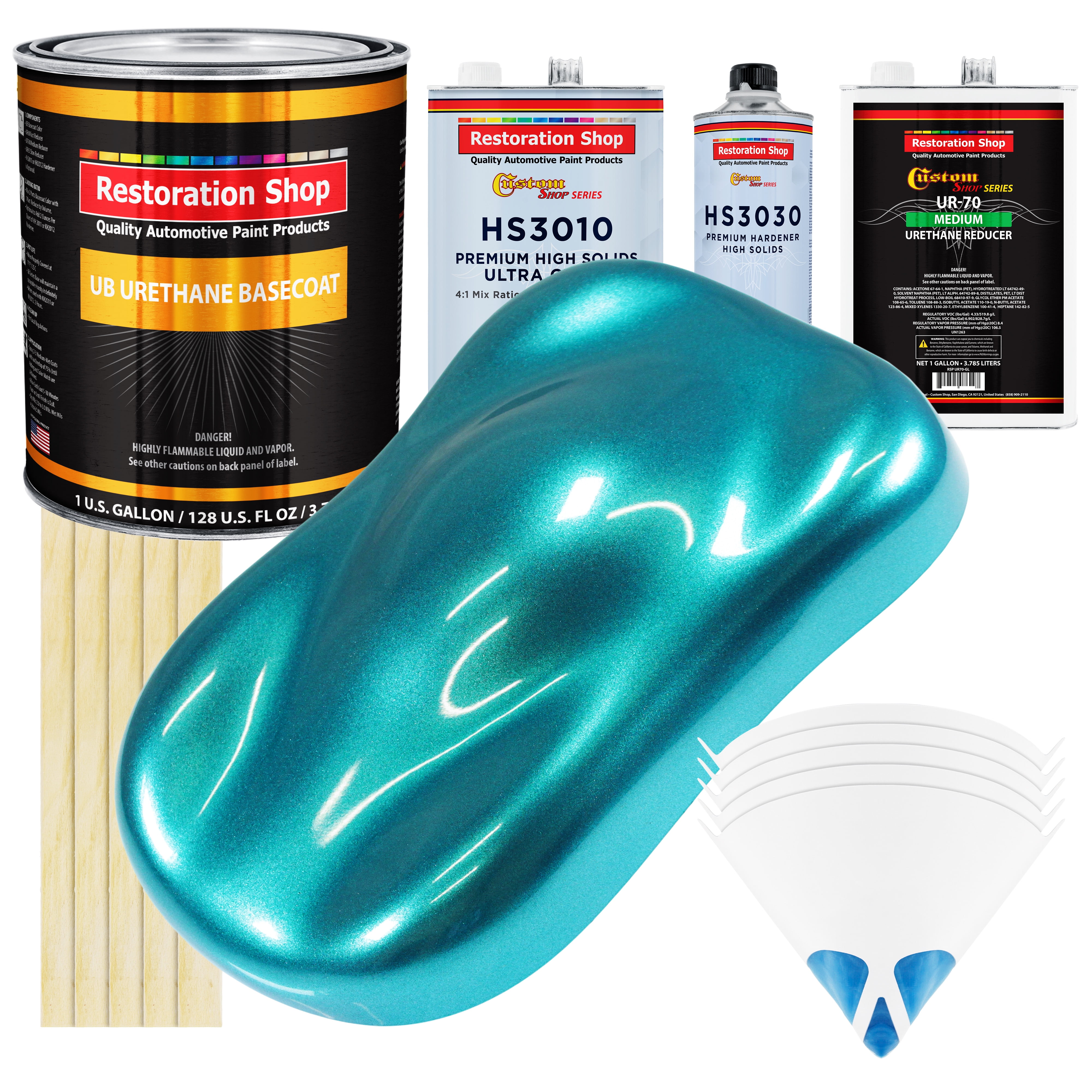 Aquamarine Firemist Premium Gallon Kit URETHANE BASECOAT Car Auto Paint ...