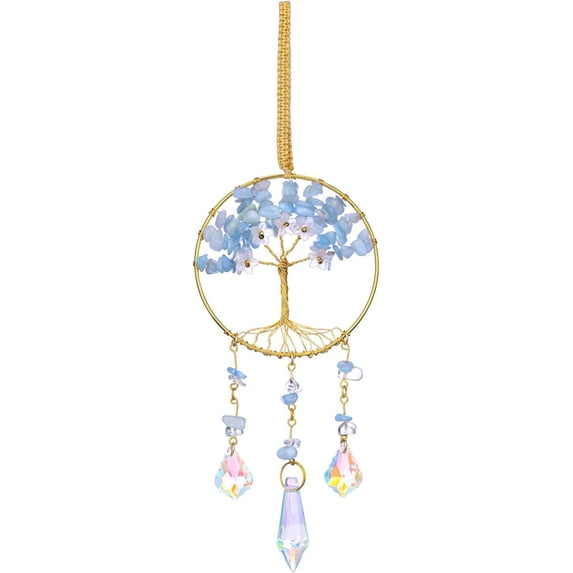 Aquamarine Tree Life Ornament for Wall Window Room Decor, Feng Shui ...