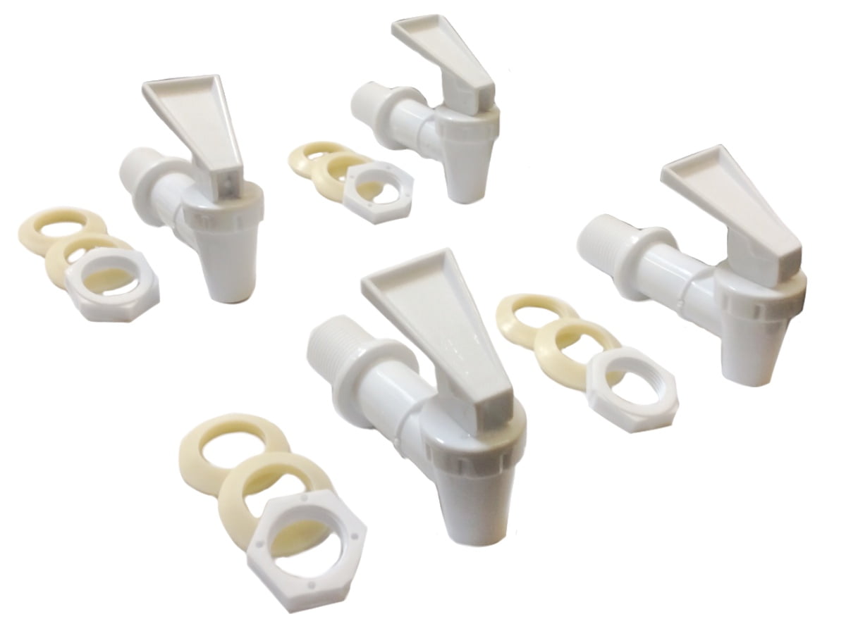 Aquanation Replacement Cooler Faucet 4 White Water Dispenser Tap Set ...