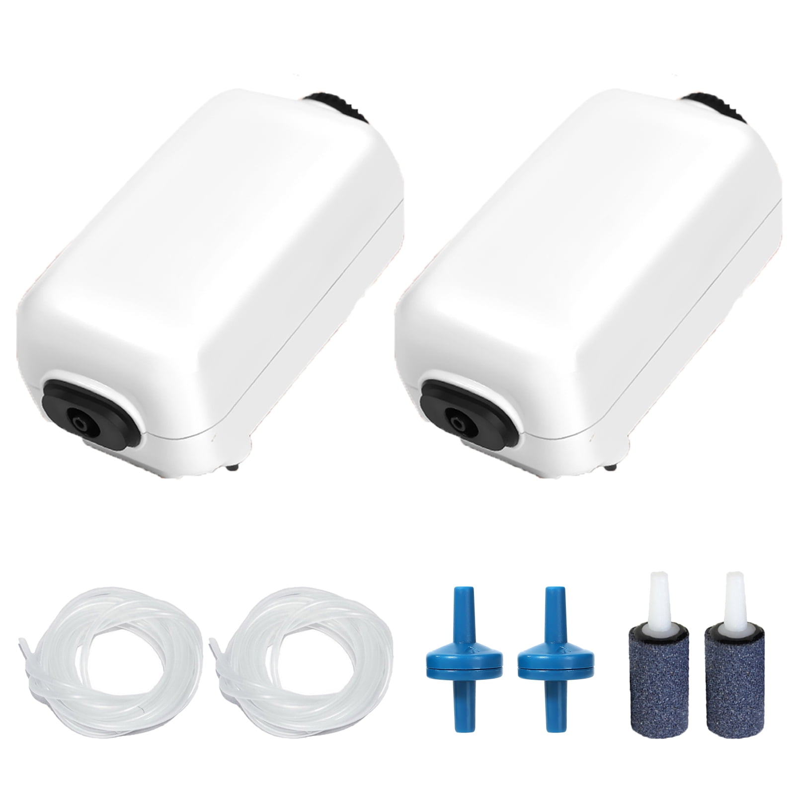 Aquaneat 2-pack Aquarium Air Pump, 55gal Fish Tank Bubbler, Hydroponic ...