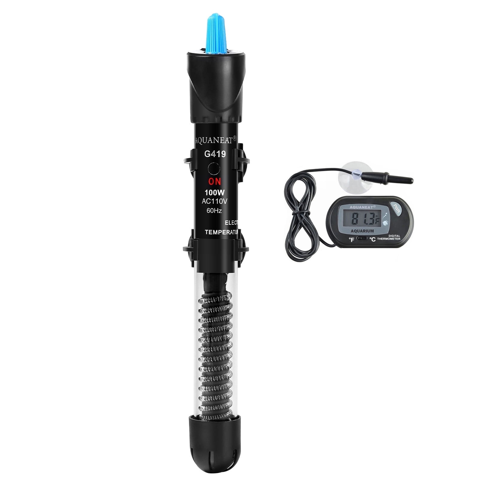 Aquaneat Aquarium Heater, 100W Fish Tank Heater, Adjustable Submersible ...