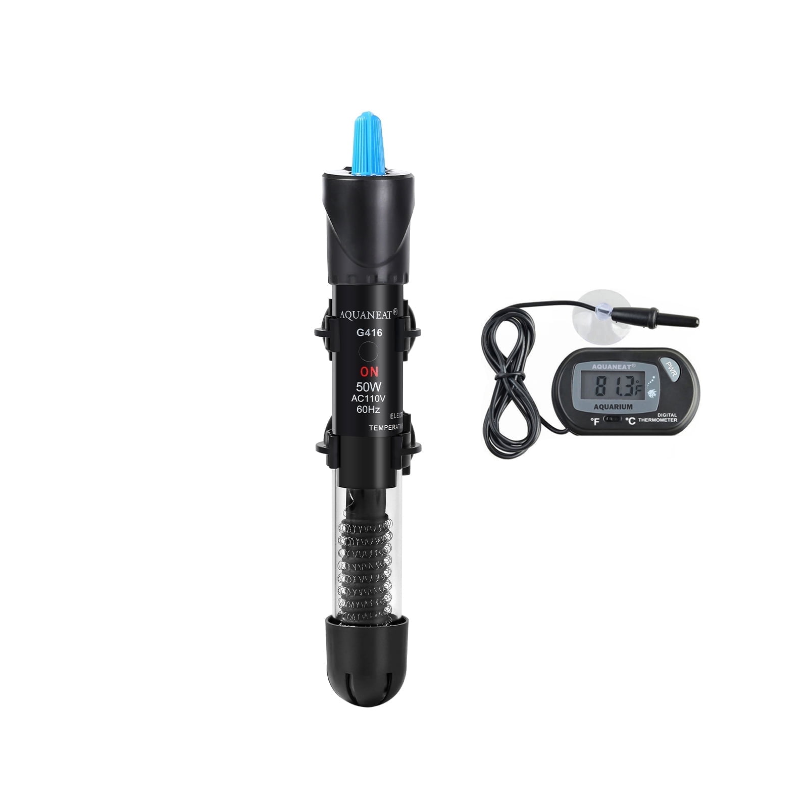 Aquaneat Aquarium Heater, 50W Fish Tank Heater, Adjustable Submersible ...