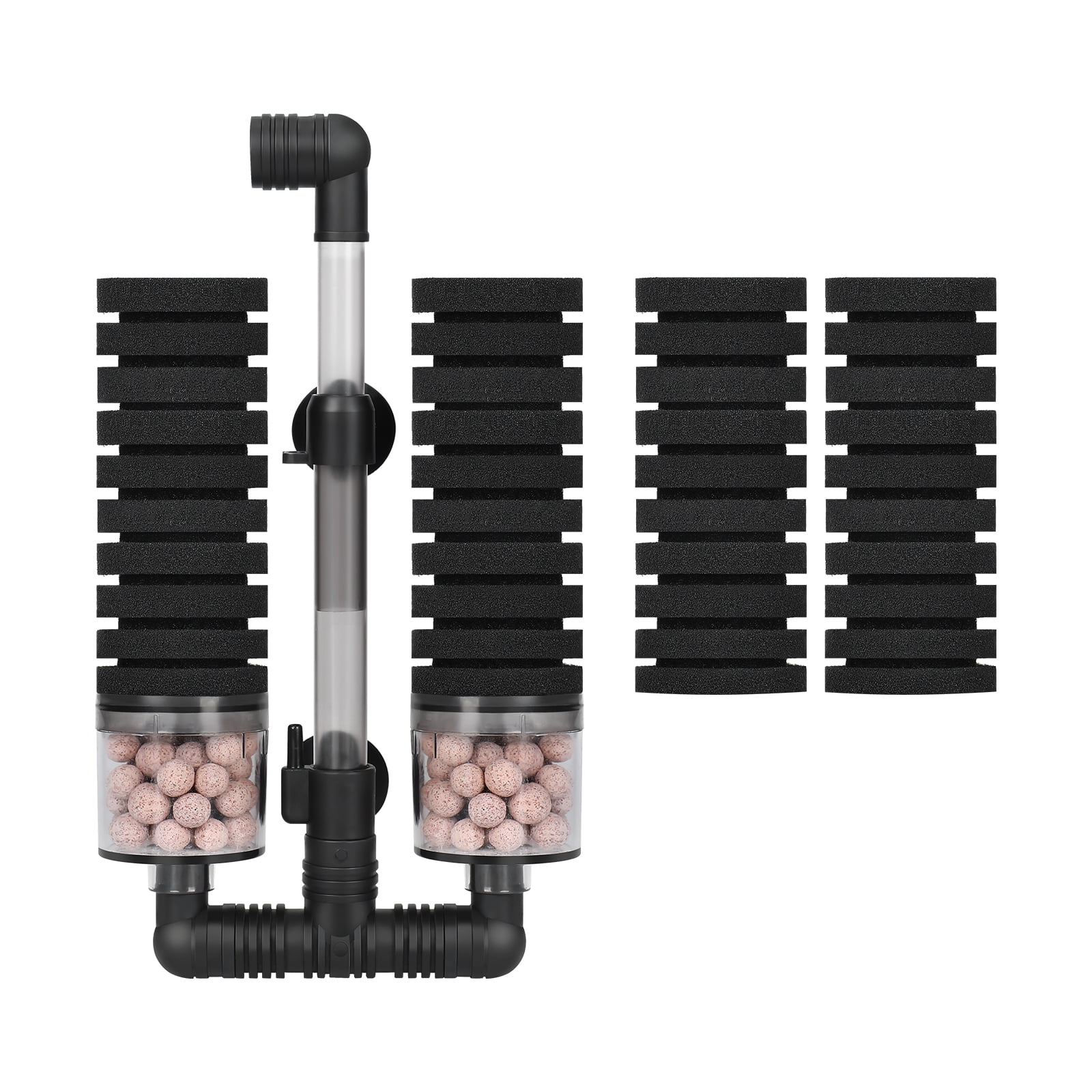Aquaneat Sponge Filter, Aquarium Sponge Filter with Ceramic Media Balls ...
