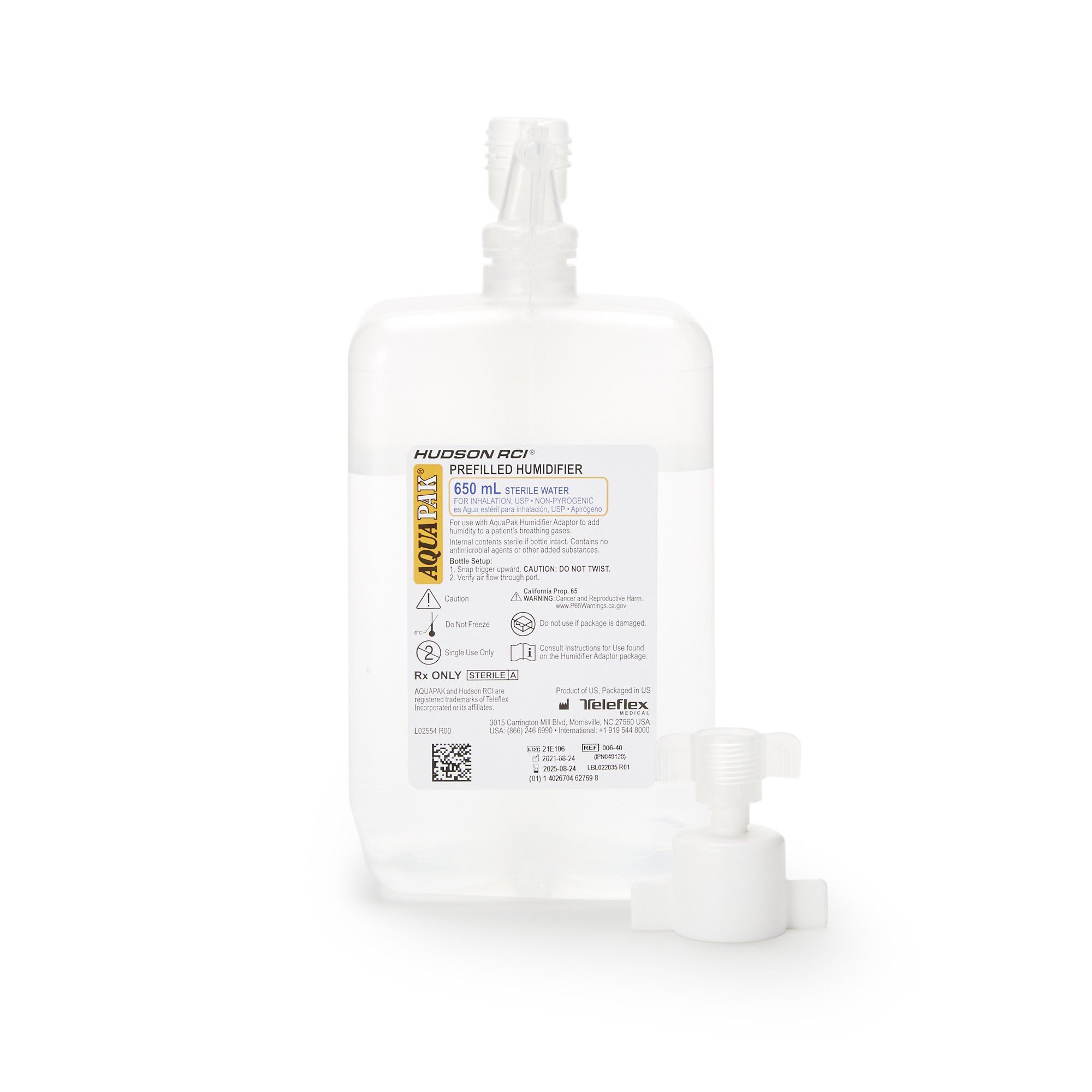 Aquapak Prefilled Bubble Humidifier Kit, 650 mL (CS/10) - Walmart.com