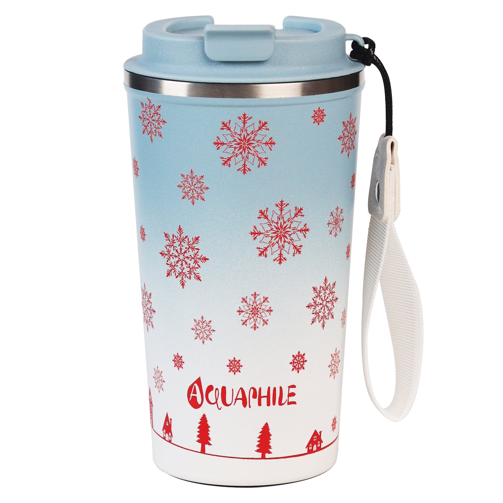 Aquaphile Thermo Coffee Mug-to-go with Strap 17oz, Reusable Travel Mug ...