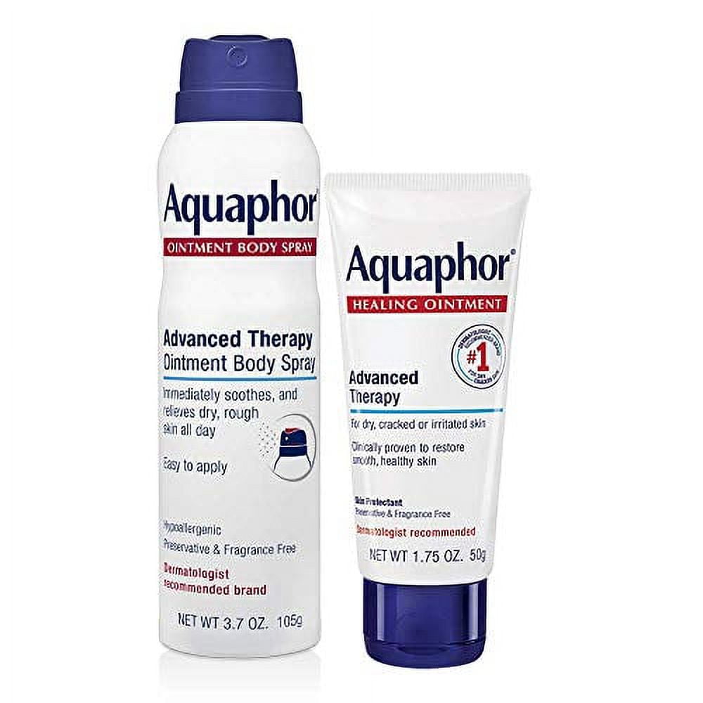 Aquaphor Advanced Healing Ointment & Spray Bundle Pack | Moisturizes ...