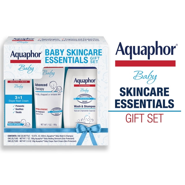 Aquaphor Baby Skincare Essentials Gift Set, Infant, 27.4 oz, 3 Piece ...