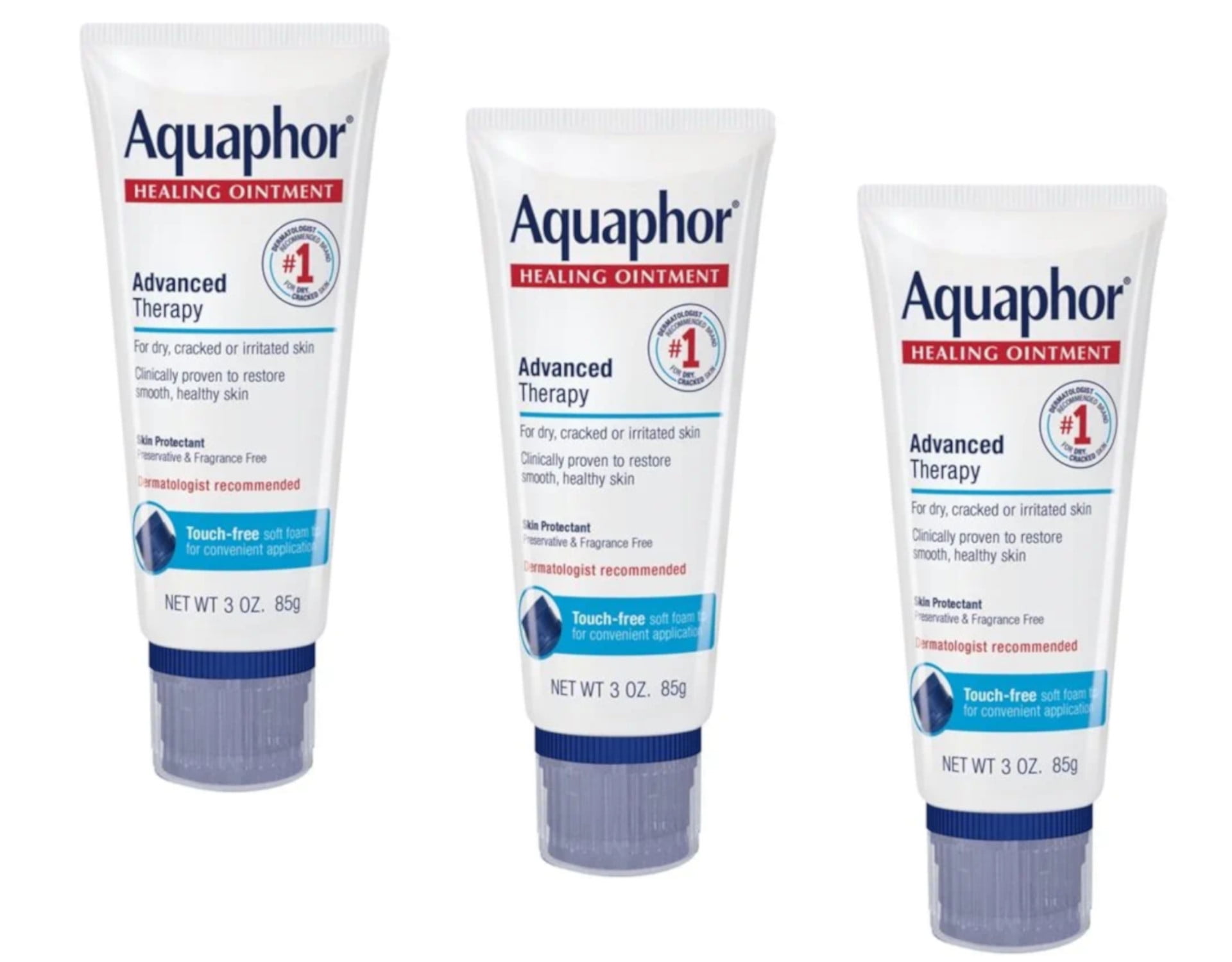 Aquaphor Healing Ointment Advanced Therapy Skin Protectant Touch-Free ...