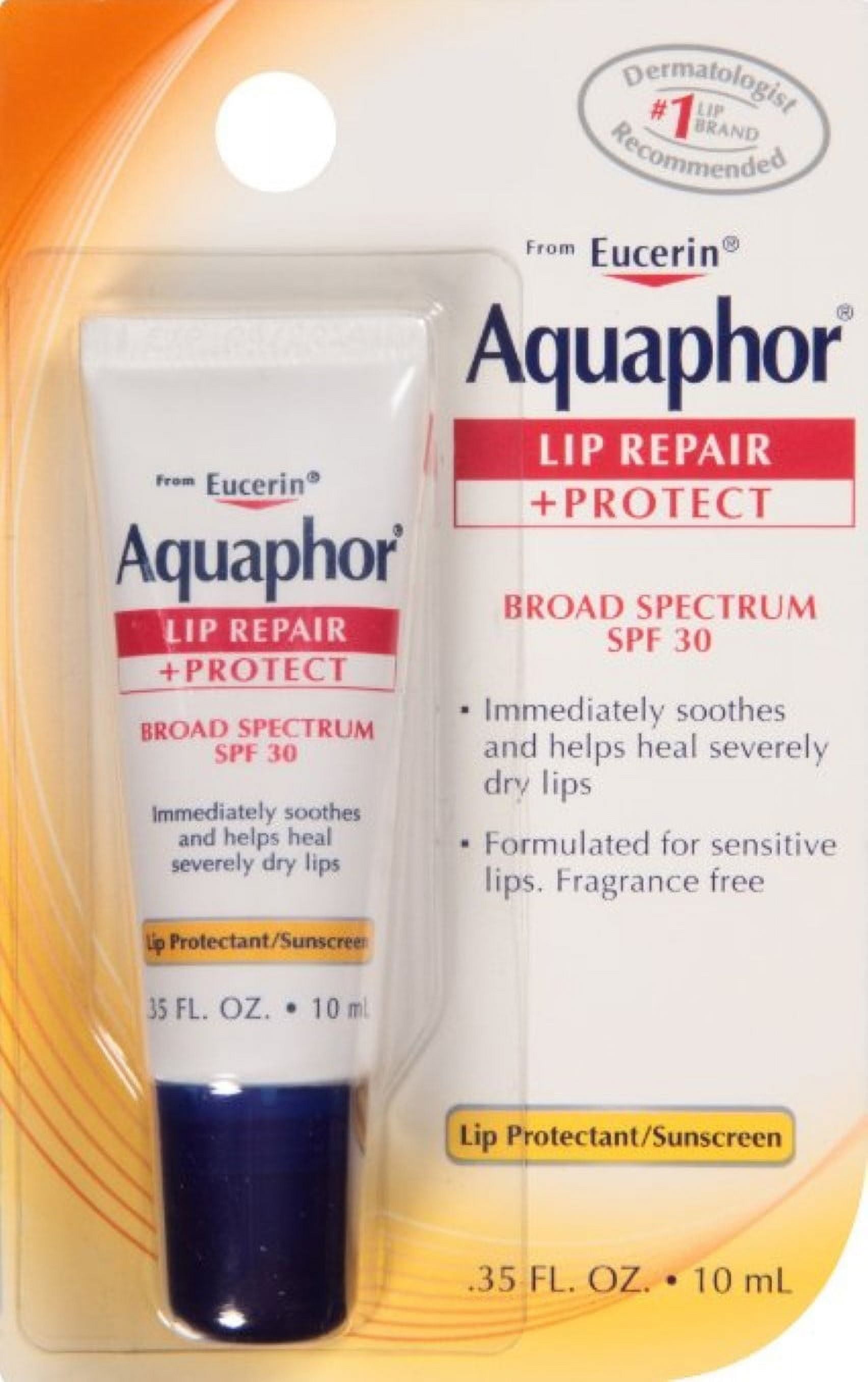 Aquaphor Lip Repair + Protect SPF 30, Sunscreen, Chap & Dry Care, 0.35 ...