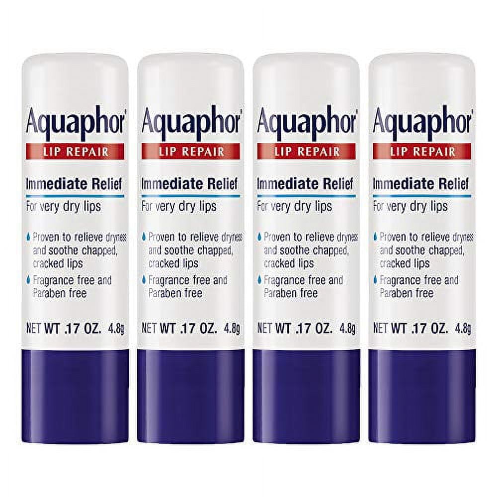 Aquaphor, Lip Repair Stick, 0.17 Ounce, Pack of 4, Fragrance Free ...