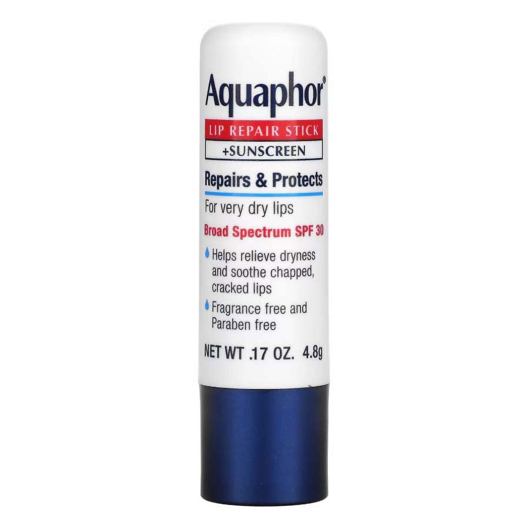 Aquaphor Lip Repair Stick + SPF 30 for Damaged Lips Treatment and ...
