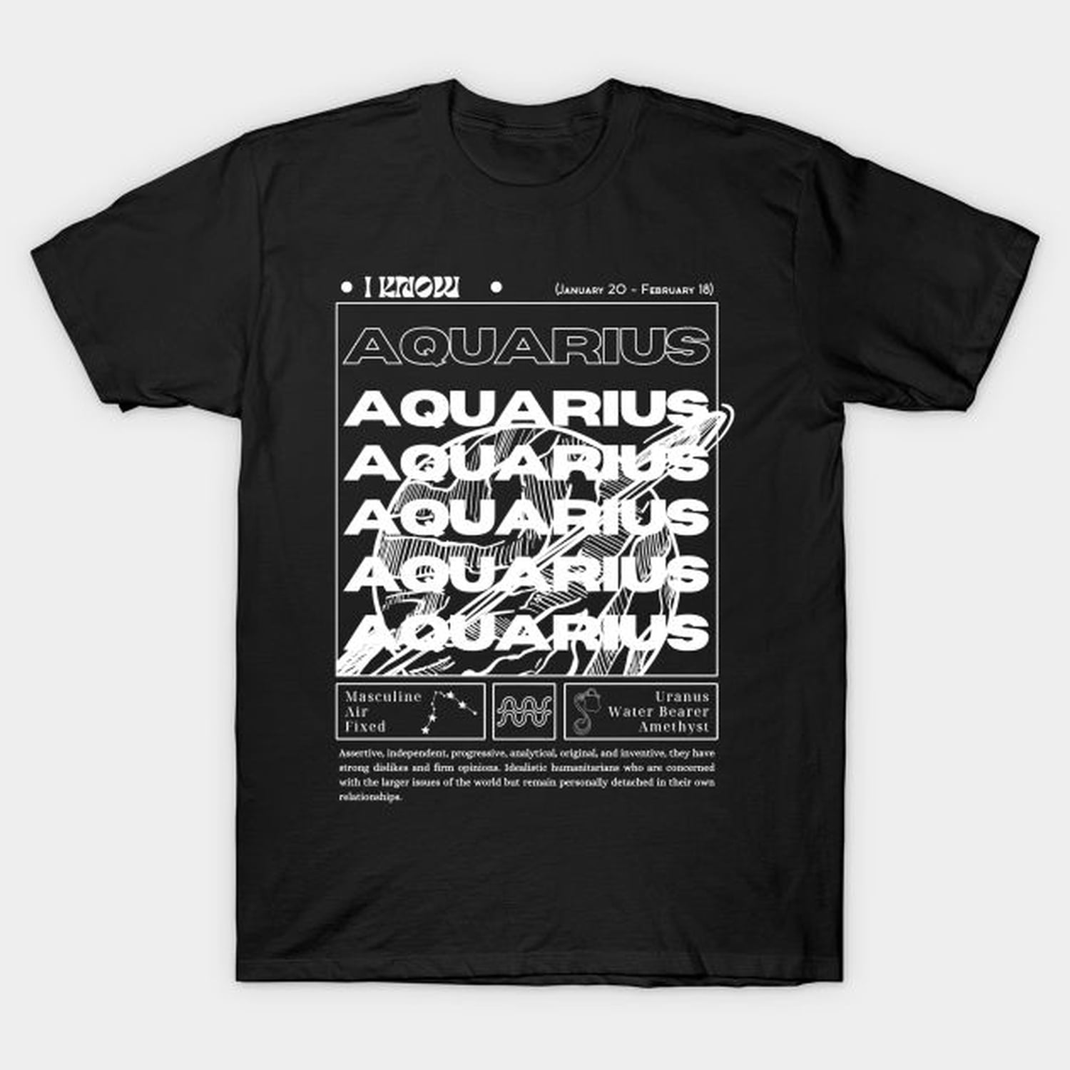 AquarI1Us Zodiac Sign T-S1Hirt - Walmart.com