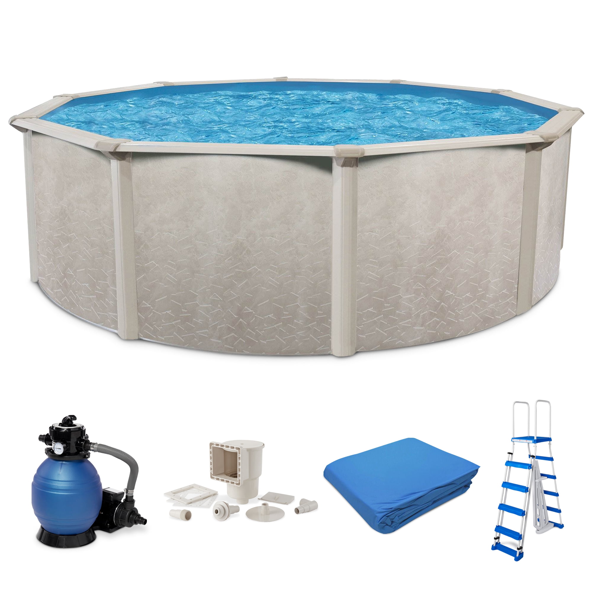 "Aquarian 18' x 52"" DIY Swimming Pool Kit: Phoenix Steel Frame Family ...