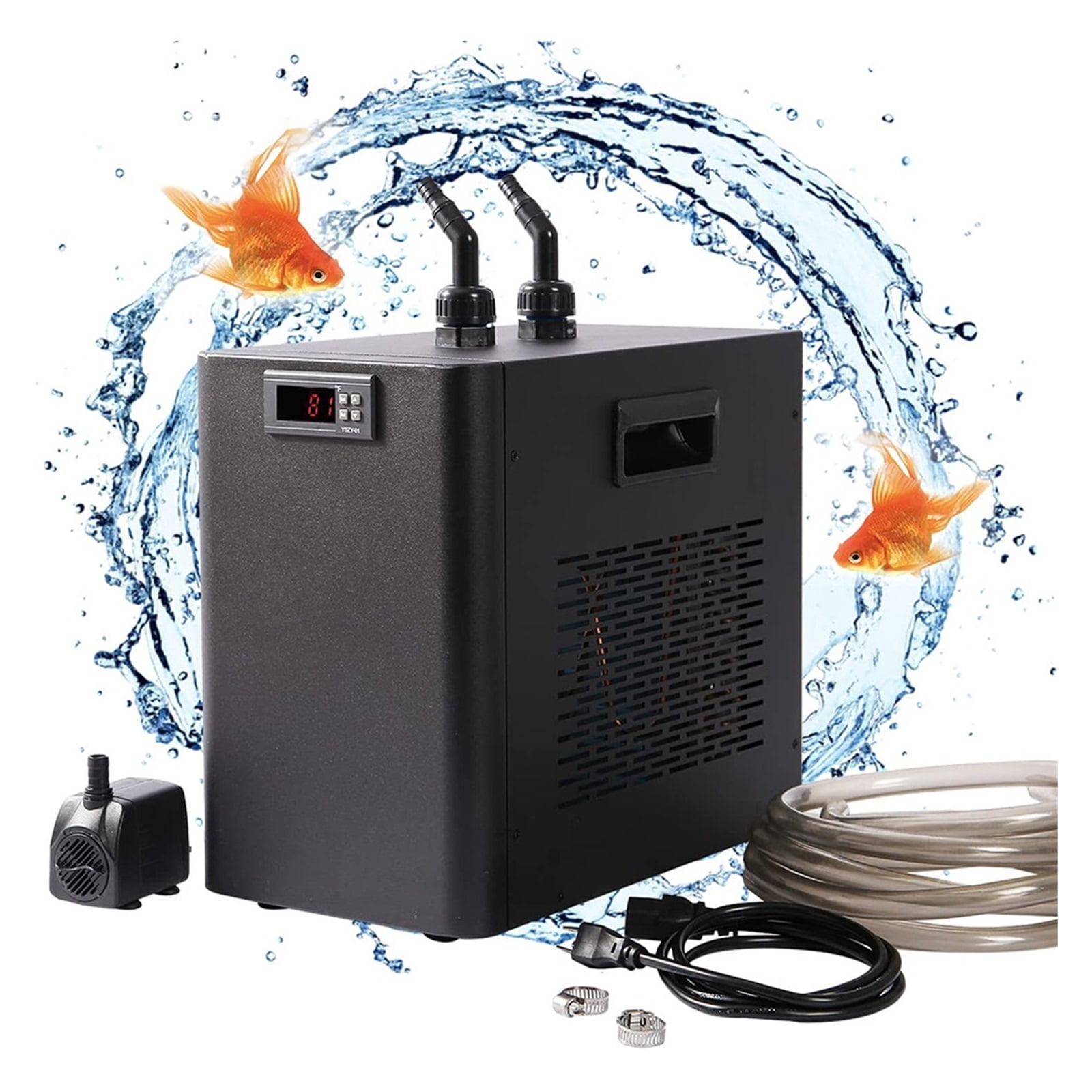 Aquarium 1/10 Water Chiller Hydroponics System Quiet Compressor Cooling ...