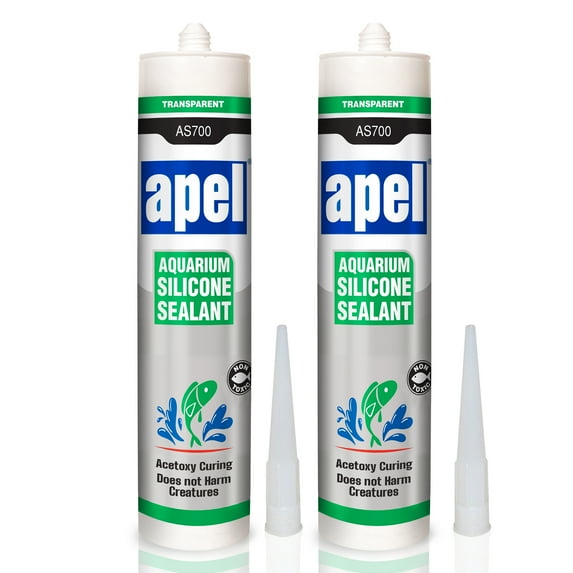 Aquarium 100% Silicone Sealant (2 x 10.4 fl oz) Non Toxic Safe for Fish ...